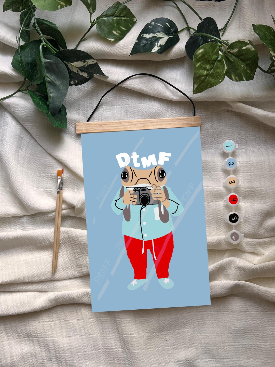 Dtmf Sapo Concho Easy Numbers DIY Painting Kit, Paint by Number Kit ...