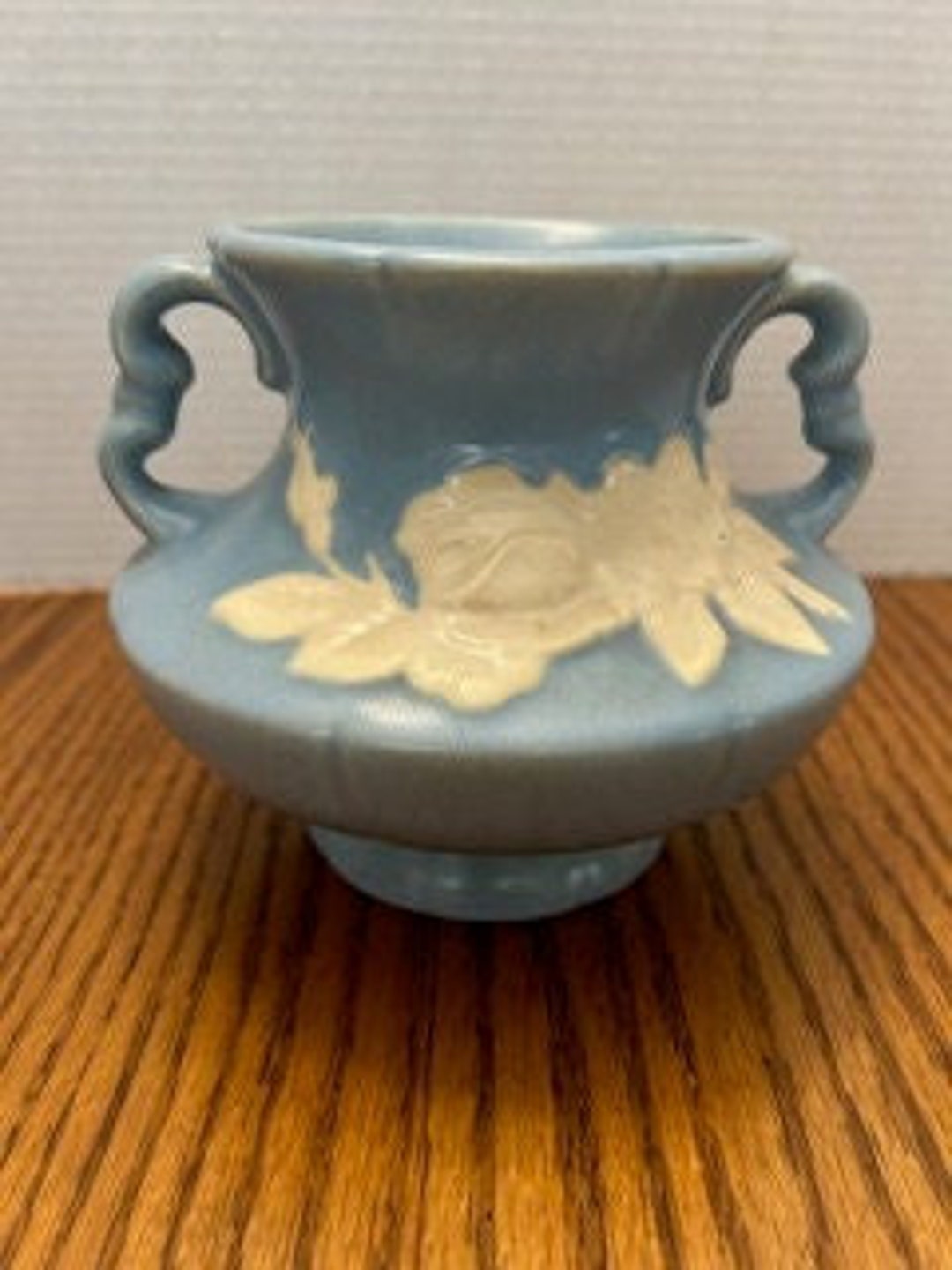 Weller Pottery Blue Cameo Rose Vase, Circa 1930's - Etsy