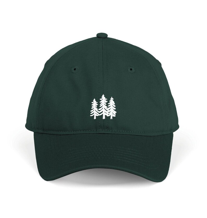 Pine Trees Organic Cotton Cap: Outdoor Adventure Baseball Cap - Etsy
