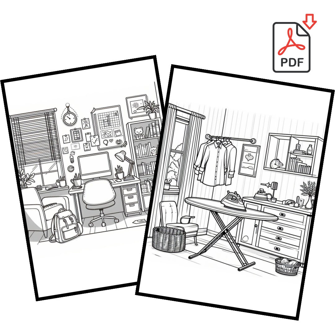 Pocket Room 25 Printable Coloring Pages, Creative and Vibrant Coloring ...