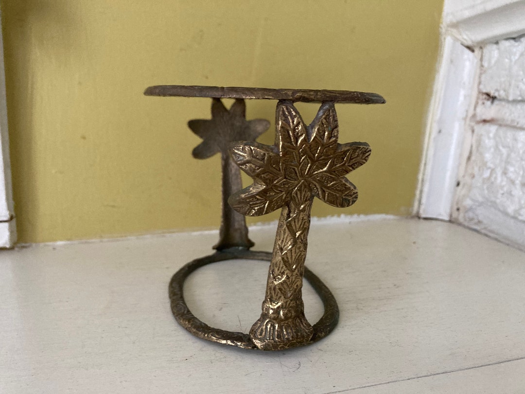 Brass Palm Trees Display Stand Holder Beach Decor Hollywood Regency - Etsy