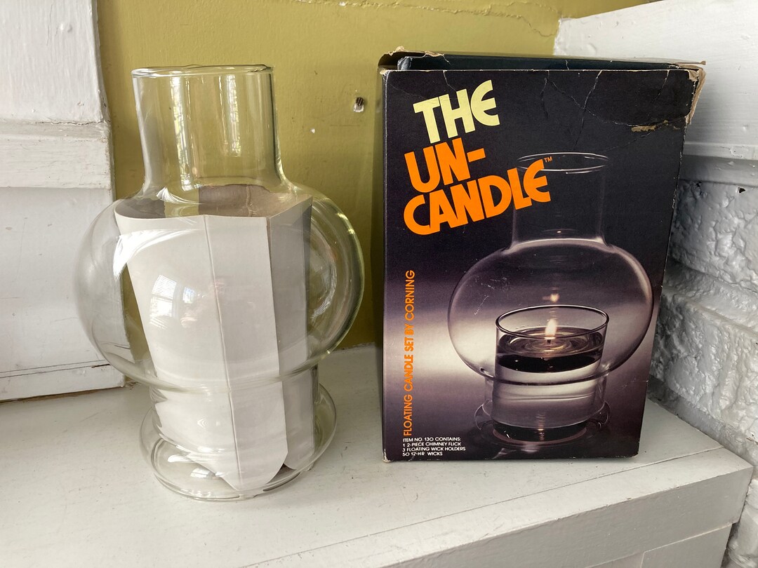 The Un-candle by Corning Pyrex W/ Wick Holders | New in Box Old Stock ...