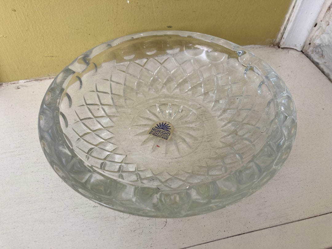 Highlights by Princess House Lead Crystal Ashtray Ash Tray Bowl / Large ...