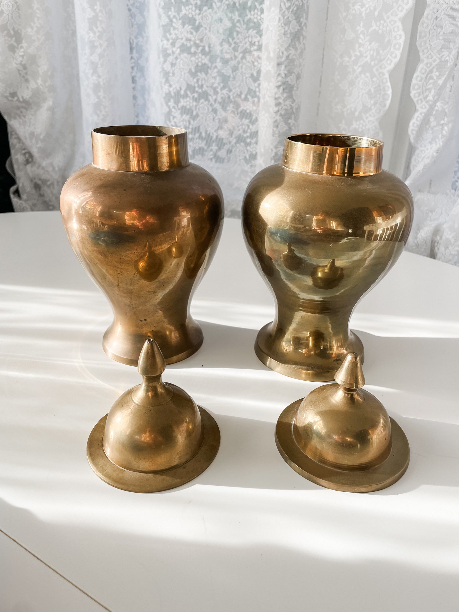 Vintage Solid Brass Ginger Jar, Vintage Solid Brass Urn - Etsy