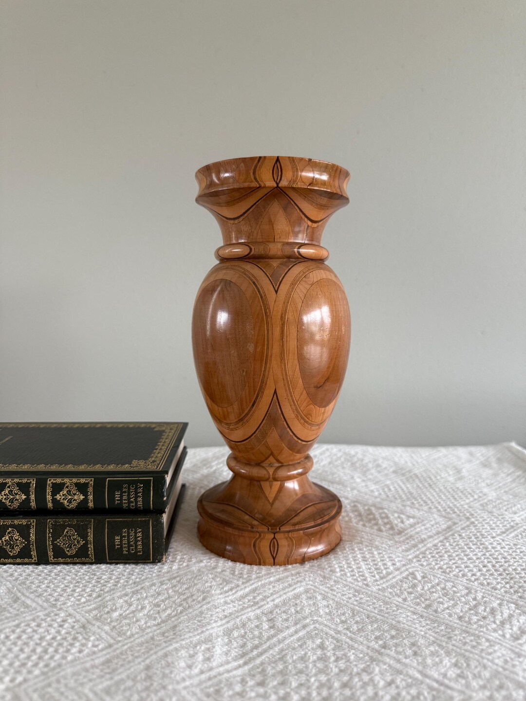 Vintage Layered Hand Turned Wood Vase 8.5” - Etsy