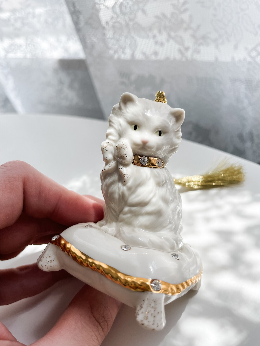 Lenox Cat / Kitten Christmas Ornament and Figurine - Etsy