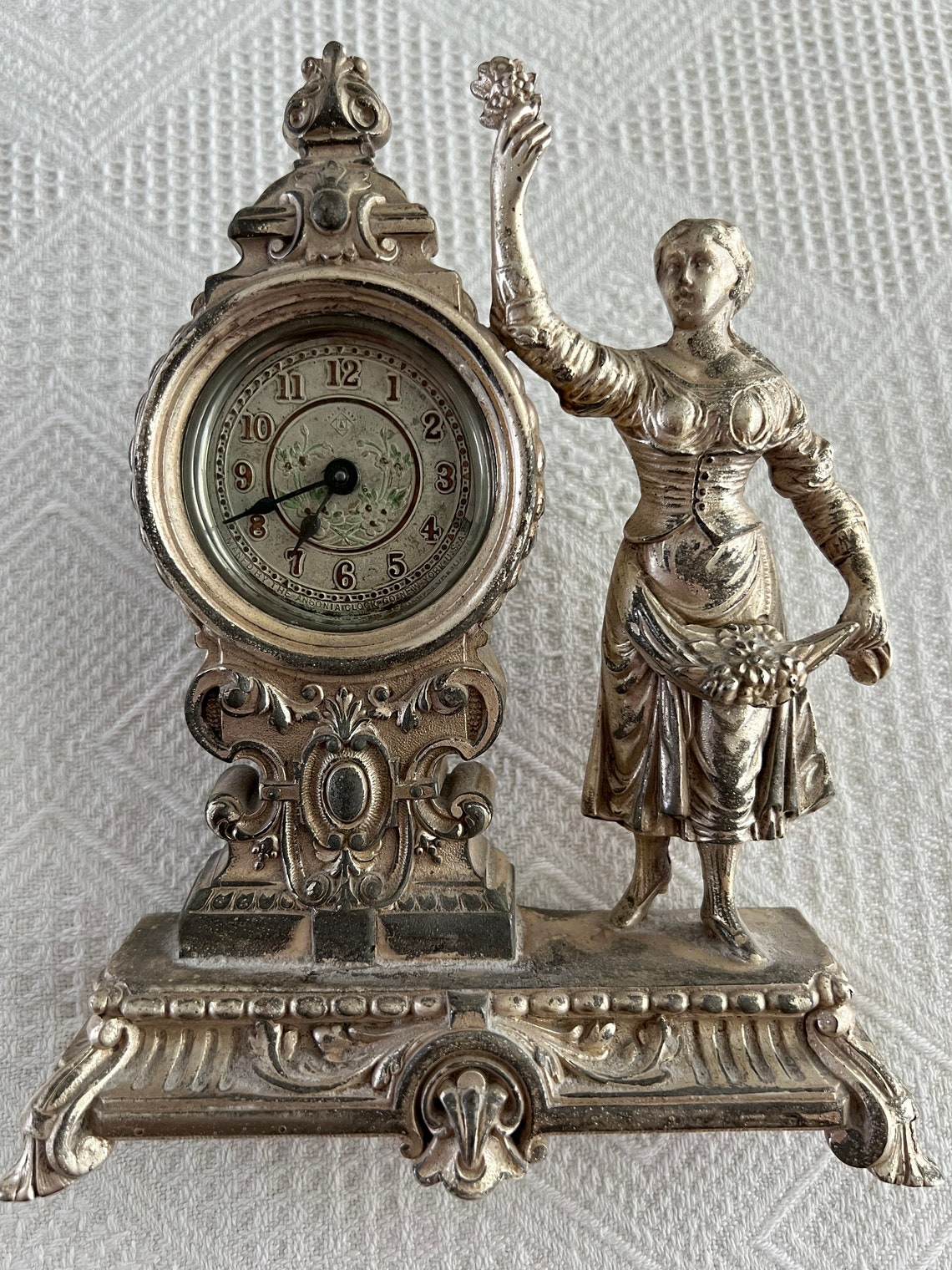 Antique Ansonia Figural Mantel Clock Circa Late 1800s - Etsy
