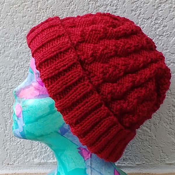 Red Knit Hat - Etsy