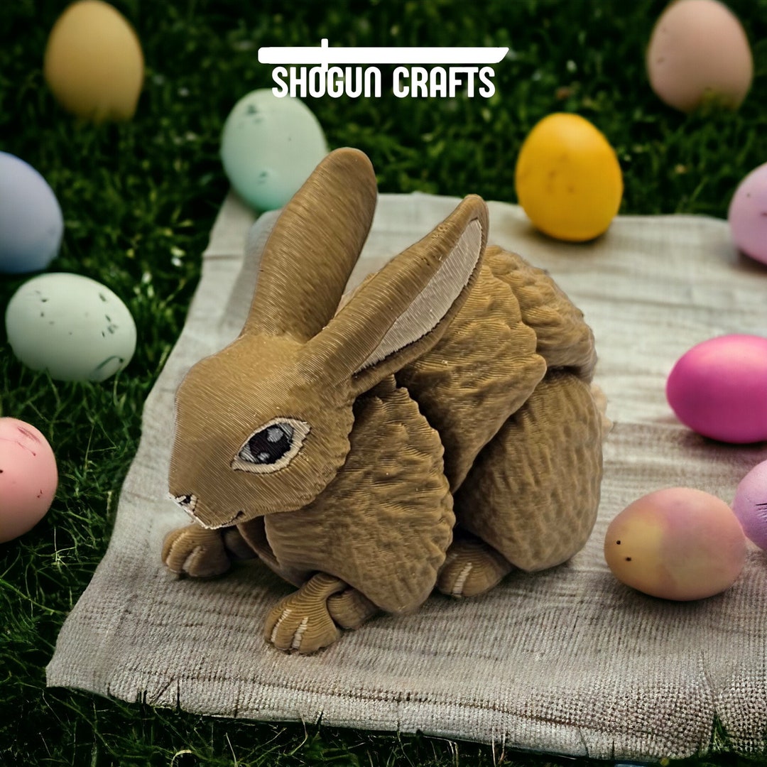 Articulated Bunny 3D STL Files Flexi Easter Bunny 3D Print Files Print ...