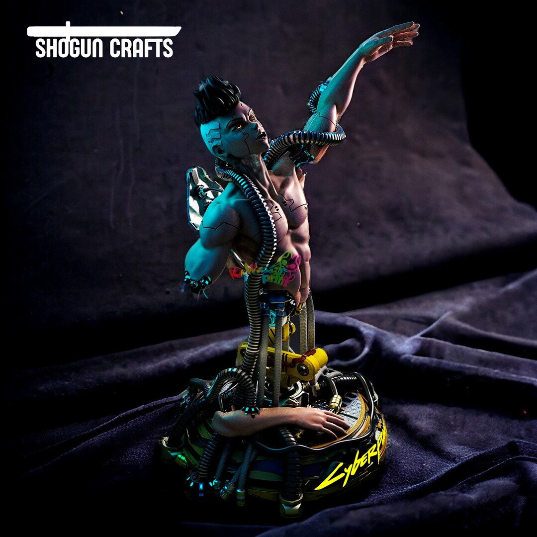 Cyberpunk David Bust 3D Stl Files Cyberpunk Edge Runner David Figure 3D ...