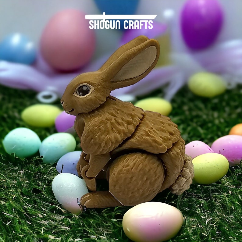 Articulated Bunny 3D STL Files Flexi Easter Bunny 3D Print Files Print ...