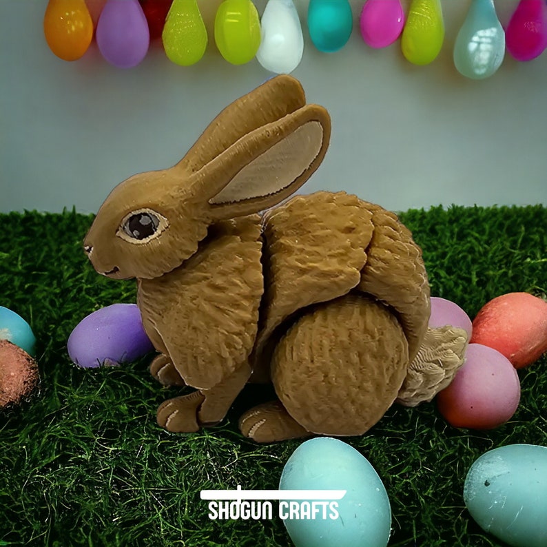 Articulated Bunny 3D STL Files Flexi Easter Bunny 3D Print Files Print ...