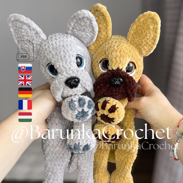 Bulldog Knitting Pattern - Etsy
