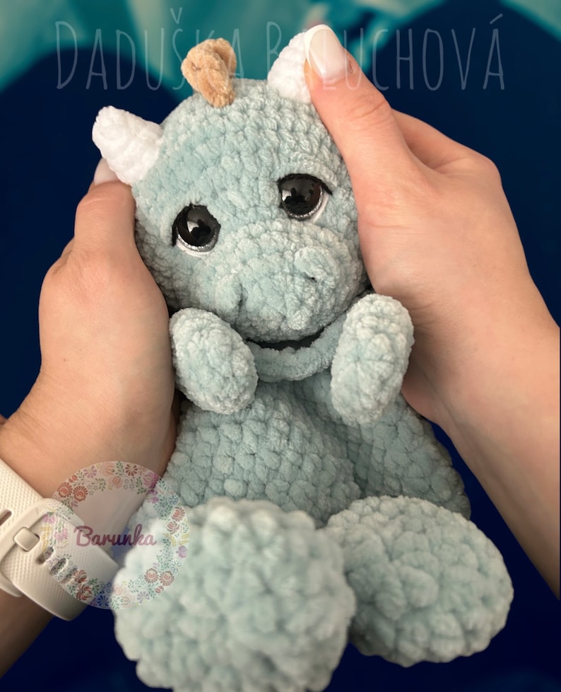 Crochet Dragon Pattern PDF Crochet Soft Cuddly Lovey Dragon Tutorial ...