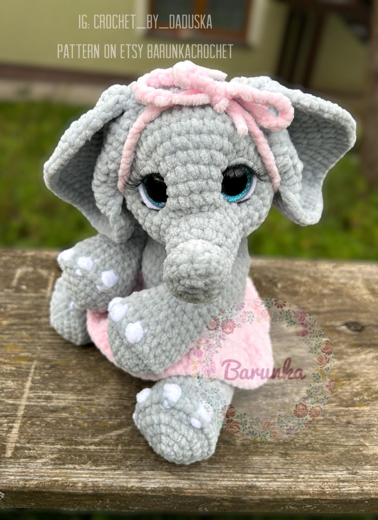Crochet Elephant Pattern PDF - Amigurumi Pattern Elephant - Elephant ...