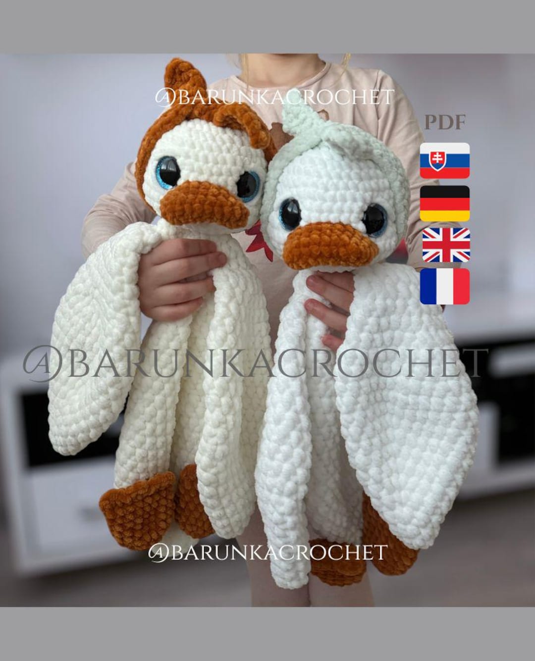 Crochet Duck Lovey Pattern - Duck Crochet Pattern - Crochet Pattern ...