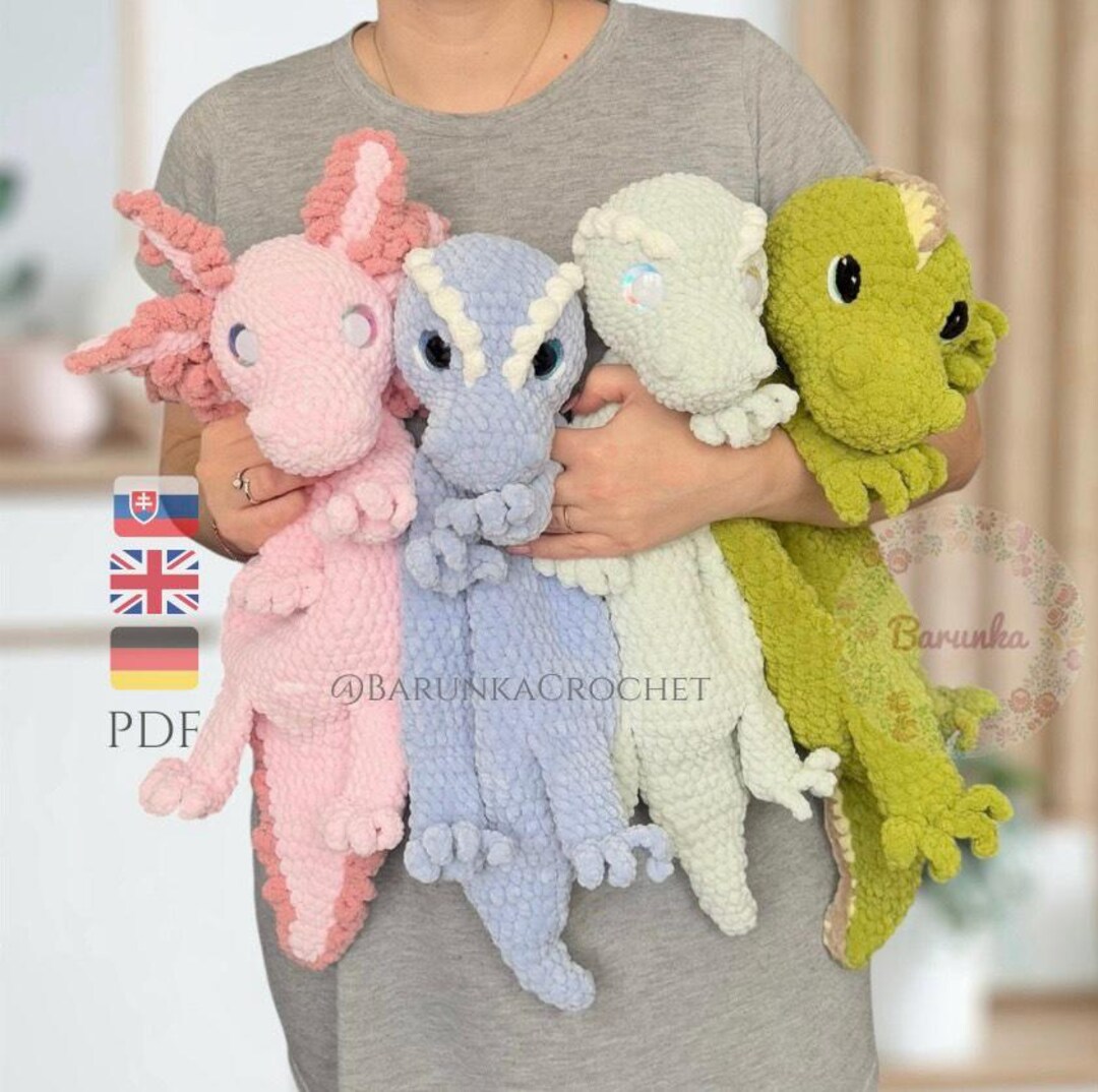 Crochet Dragon Pattern PDF - Dragon Crochet Pattern - Crochet Dragon ...