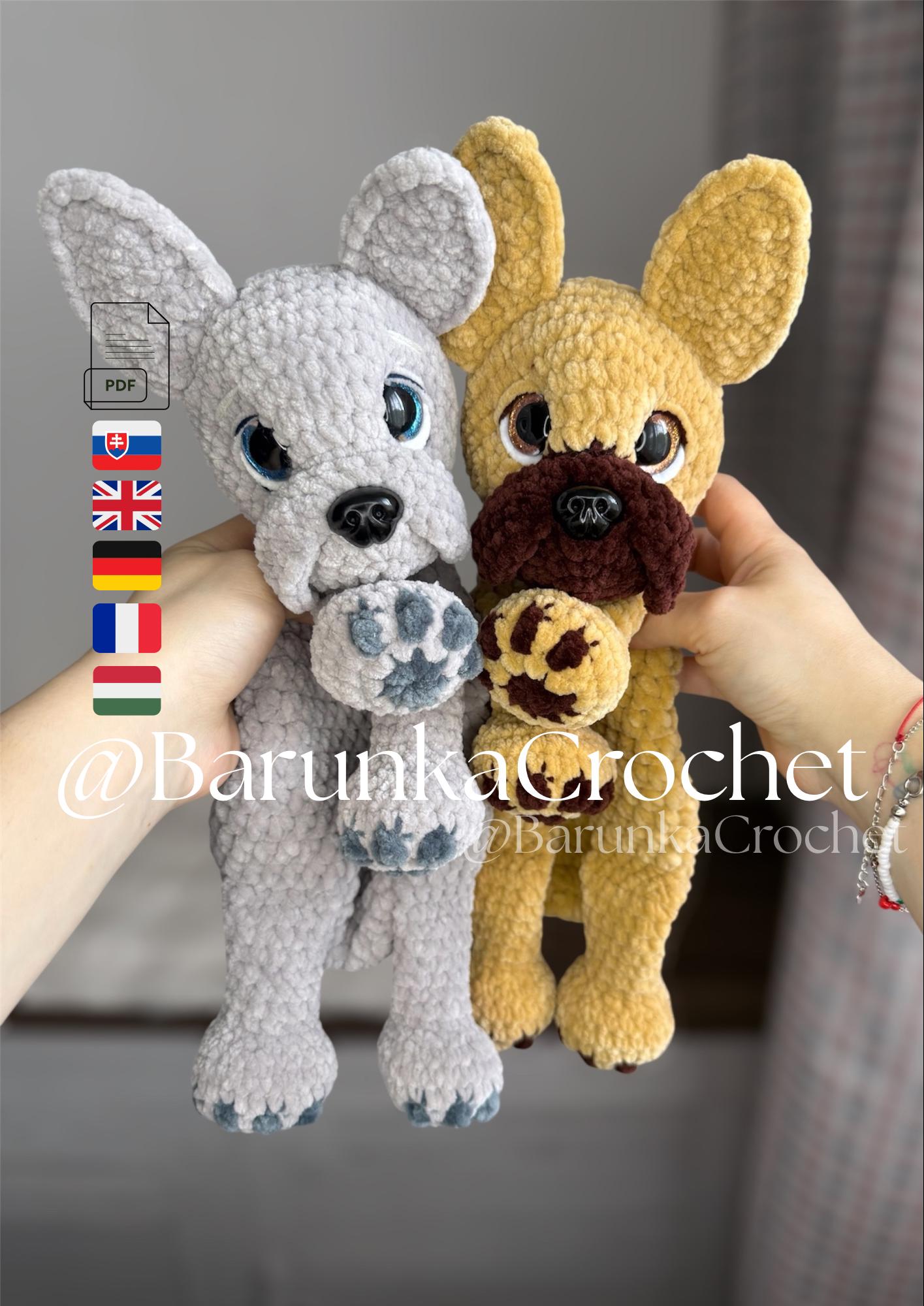 Crochet French Bulldog Lovey Pattern – Plush Dog Amigurumi (PDF Pattern ...