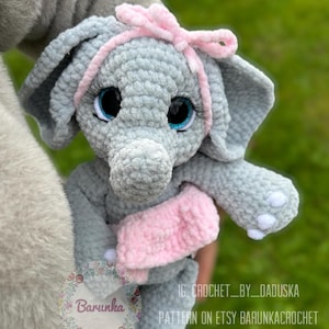 Crochet Elephant Pattern PDF - Amigurumi Pattern Elephant - Elephant ...