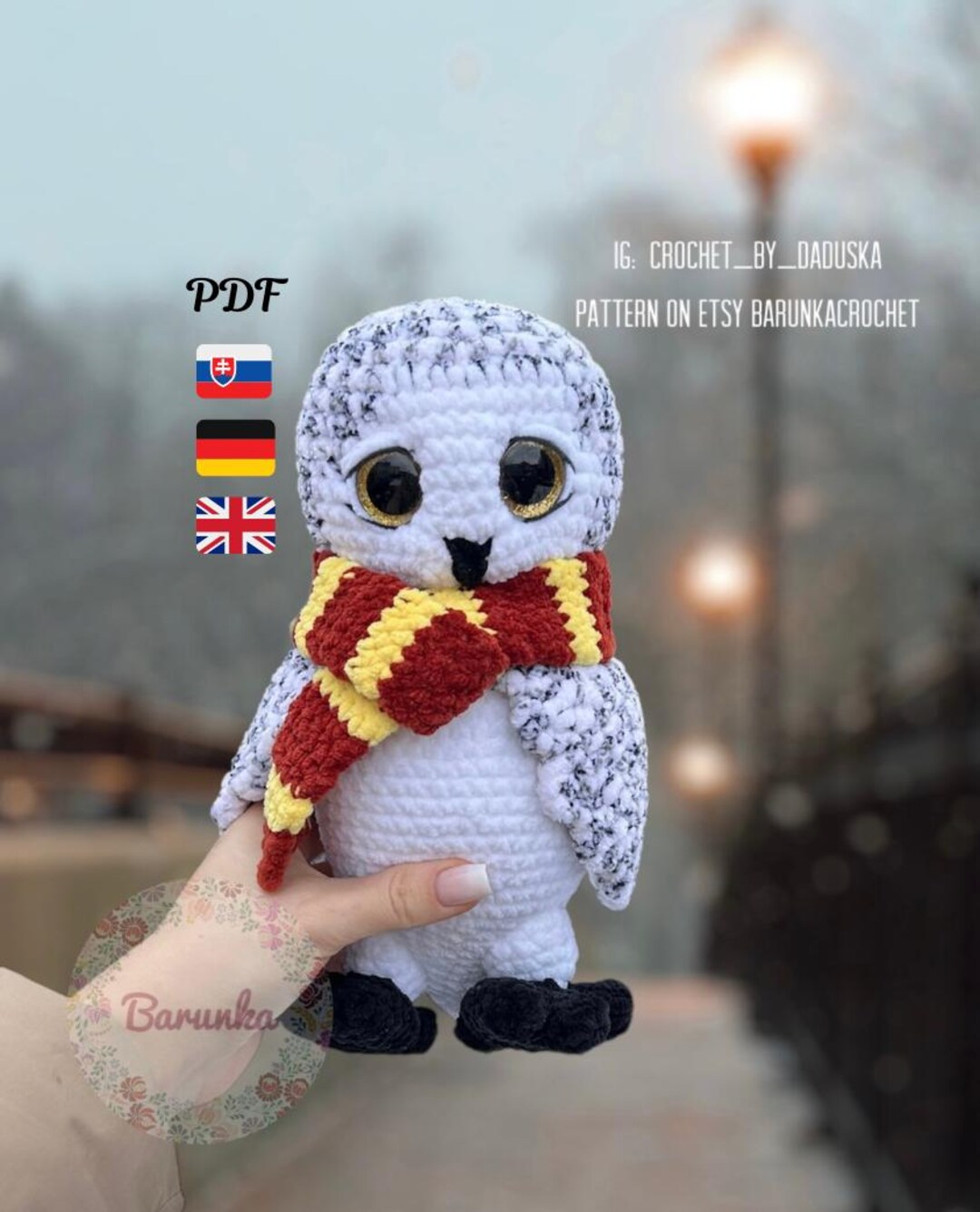 Crochet Snowy Owl Pattern – Amigurumi Toy (PDF Pattern) - Etsy