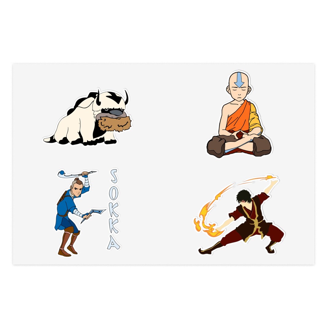 Airbending Sticker Sheet, Avatar, Anime, Premium Vinyl, Waterproof ...