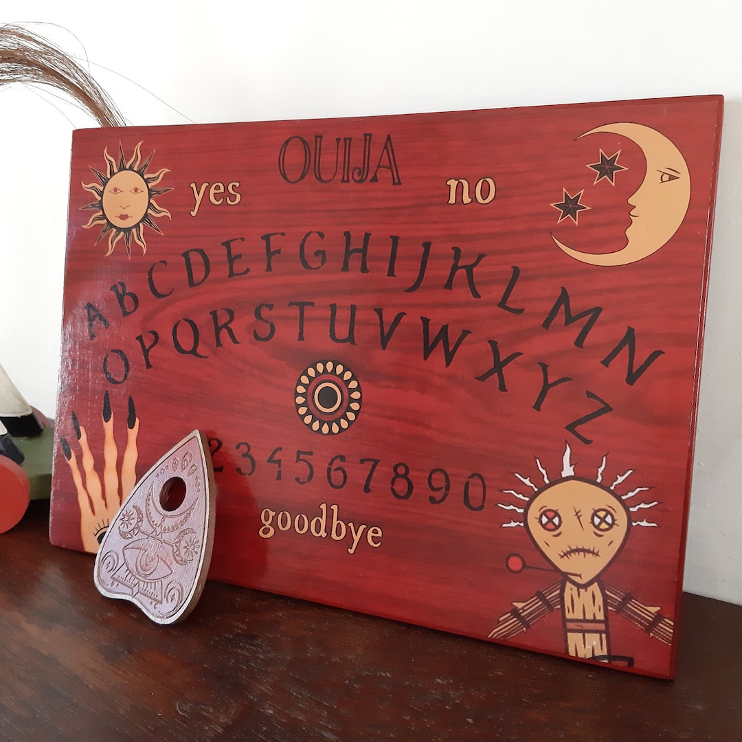 Red Ouija Board & Planchette - Occult Divination Tool - Paranormal ...
