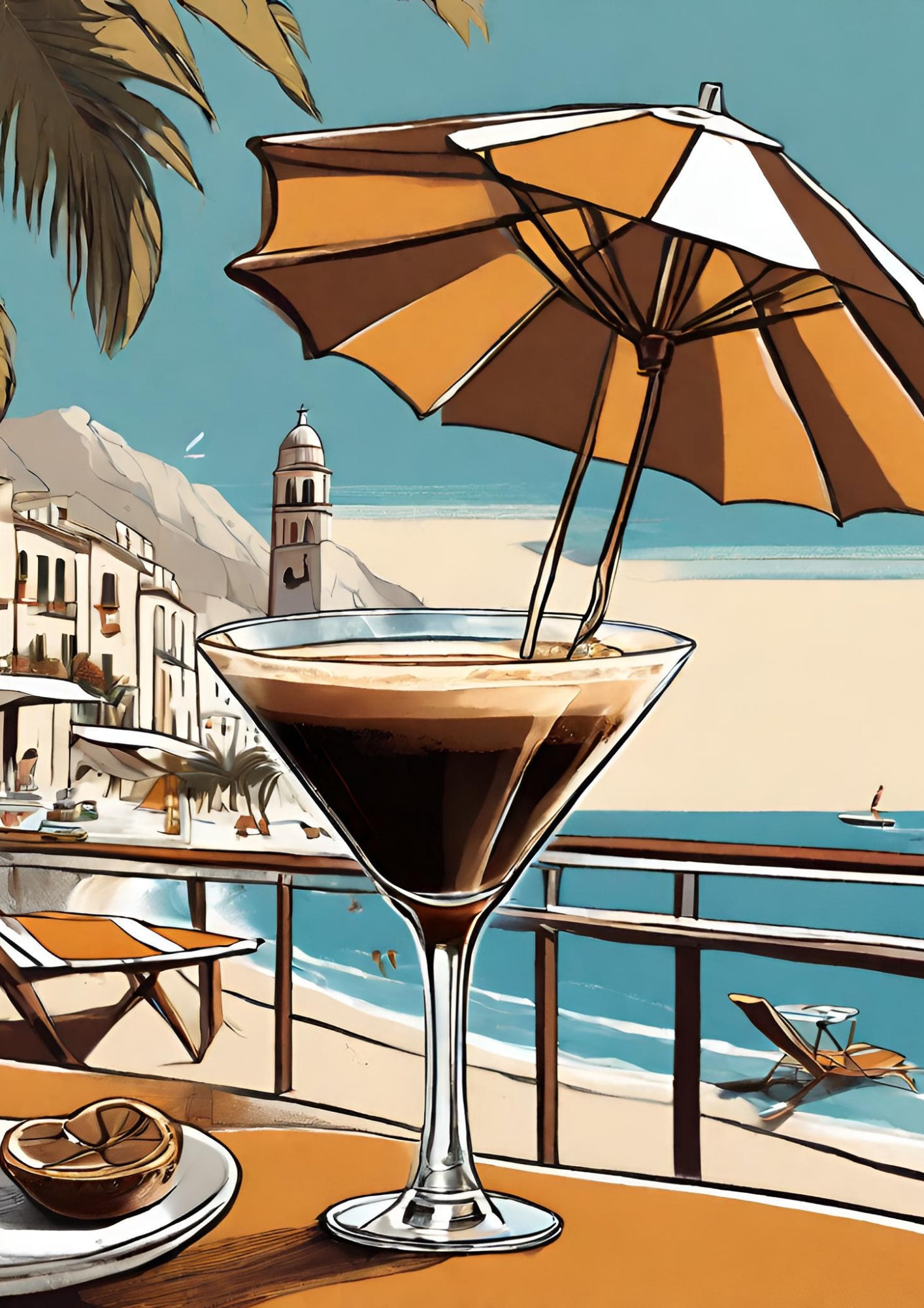 Espresso Martini Print, 70s Bar Digital Print, Retro Espresso Martini ...