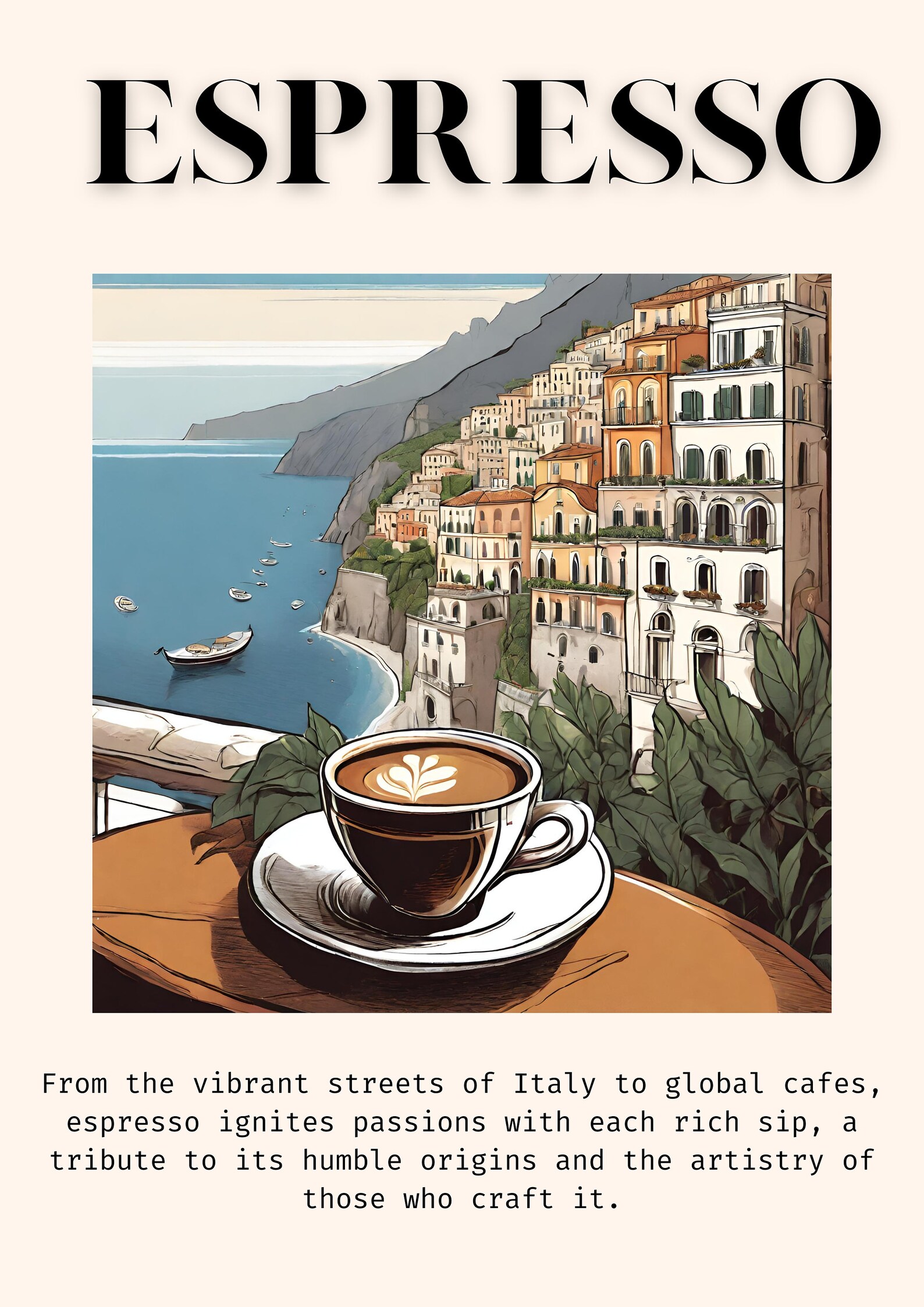 Espresso Wall Art, Coffee Poster, Italian Espresso Print, Kitchen Decor ...
