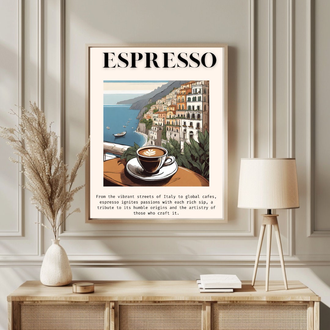 Espresso Wall Art, Coffee Poster, Italian Espresso Print, Kitchen Decor ...