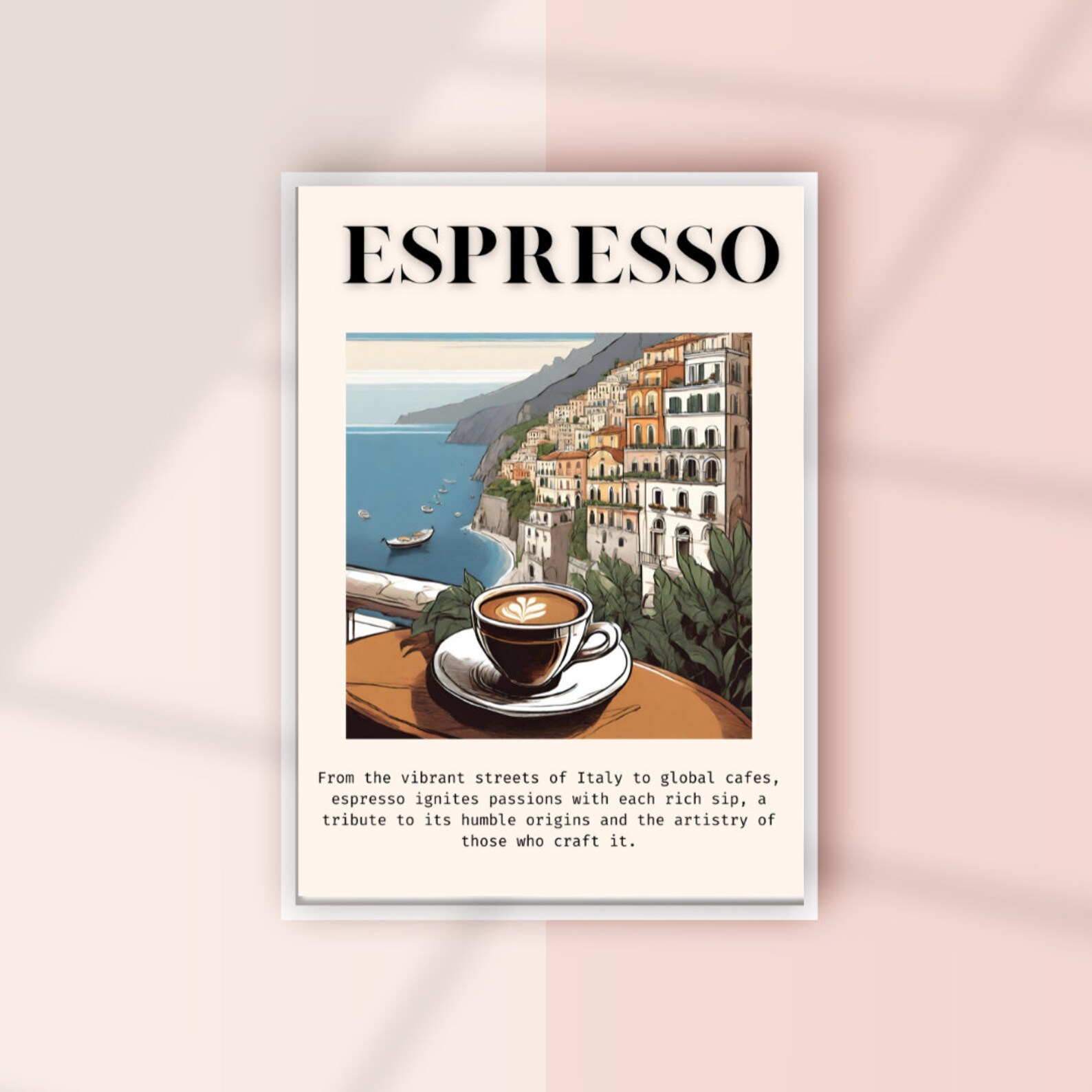 Espresso Wall Art, Coffee Poster, Italian Espresso Print, Kitchen Decor ...