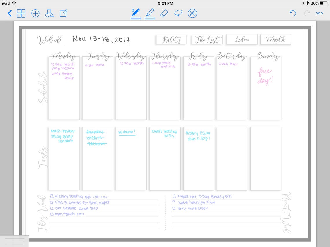 Float Interactive Digital Planner Works on Goodnotes on iPad - Etsy