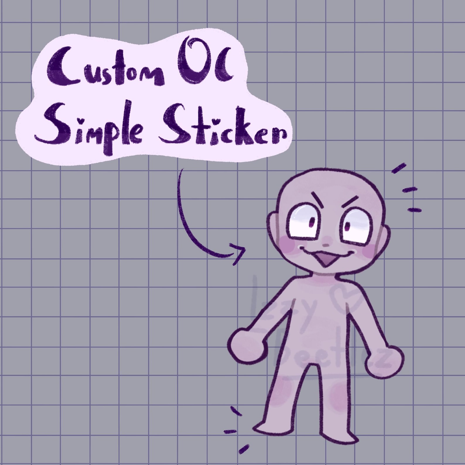 Custom OC Simple Sticker! - Etsy
