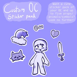 Custom OC Six Sticker Pack! - Etsy