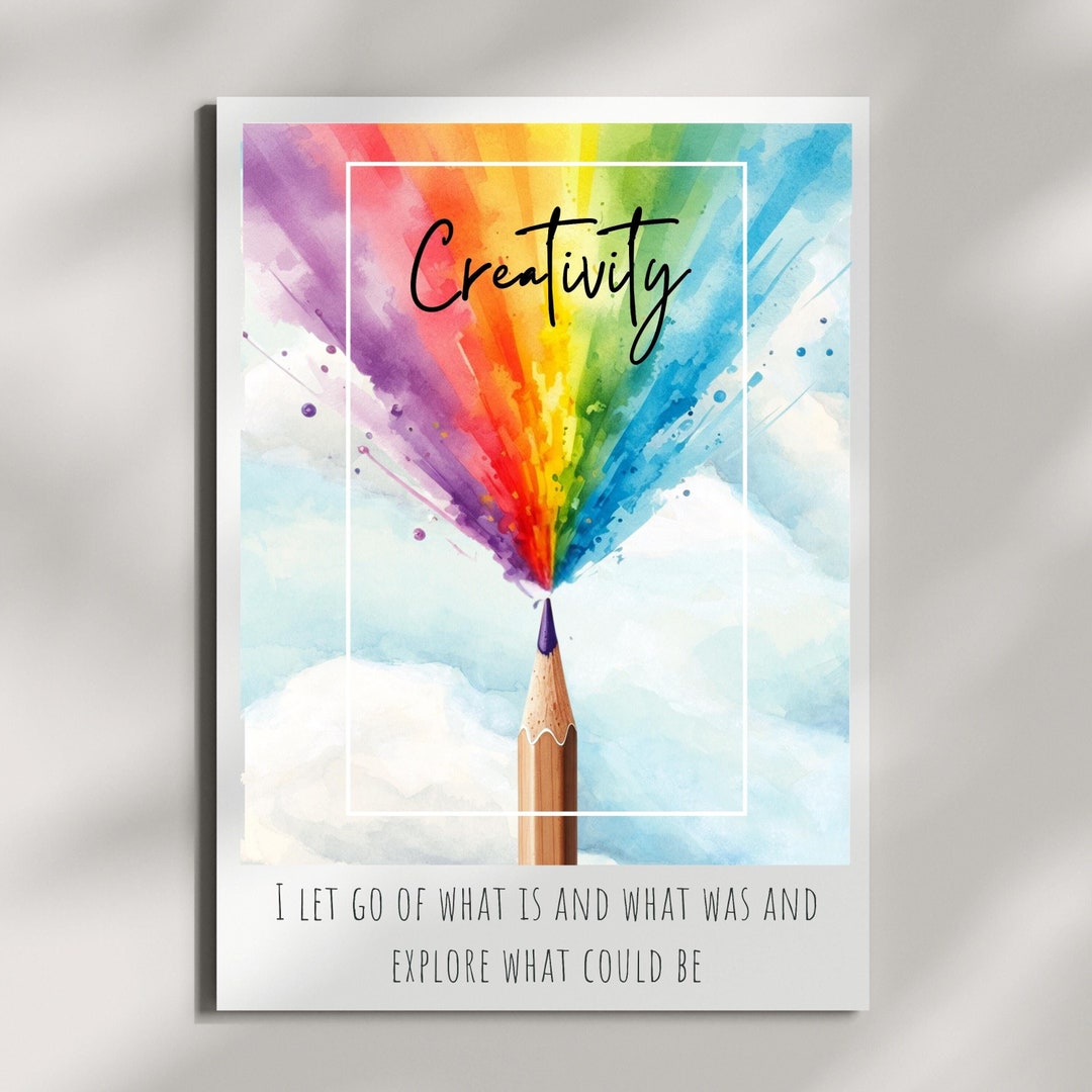 Creativity Motivational Poster | Positive Affirmation Inspirational ...