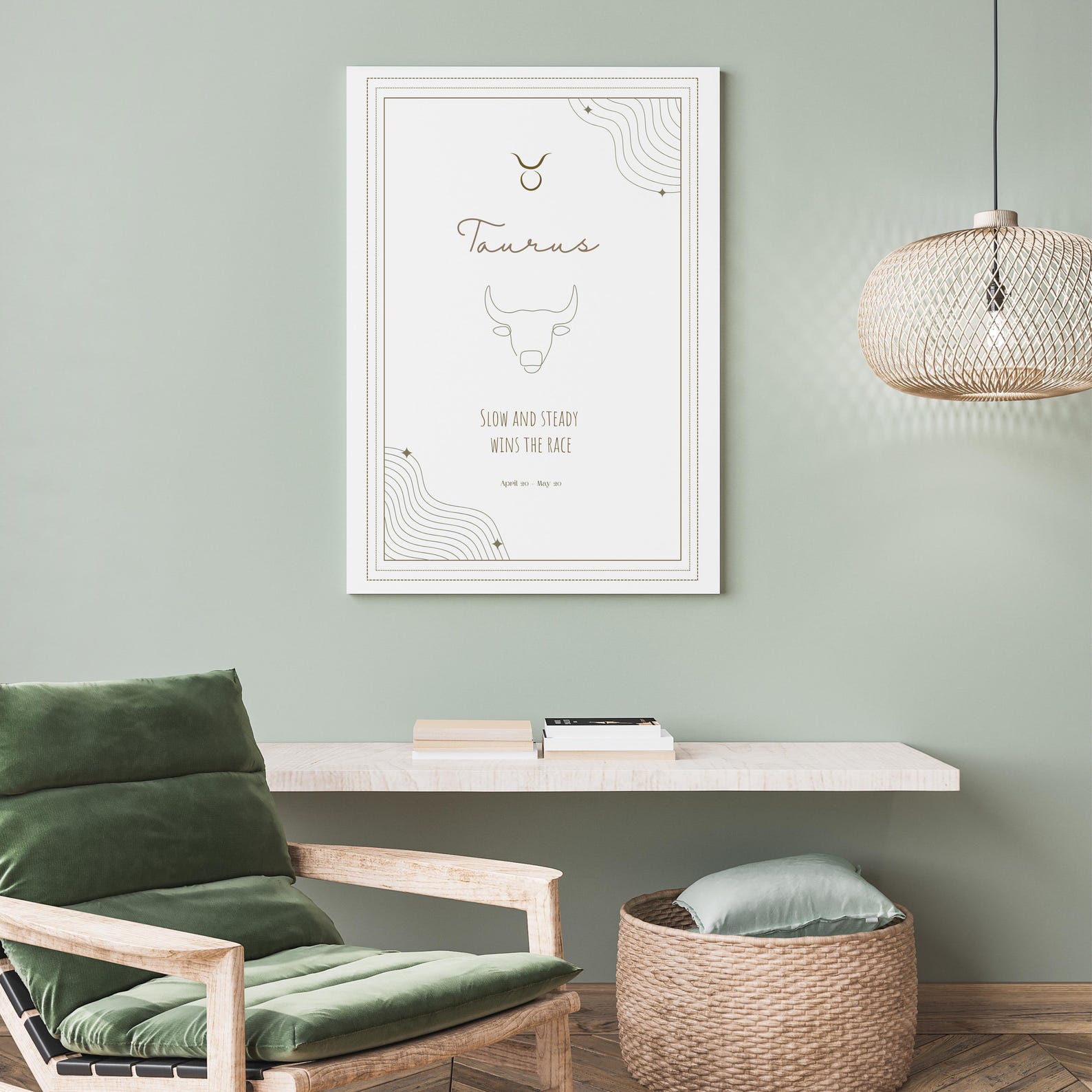 Taurus Zodiac Print: Minimalist Astrology Wall Art (digital Download ...