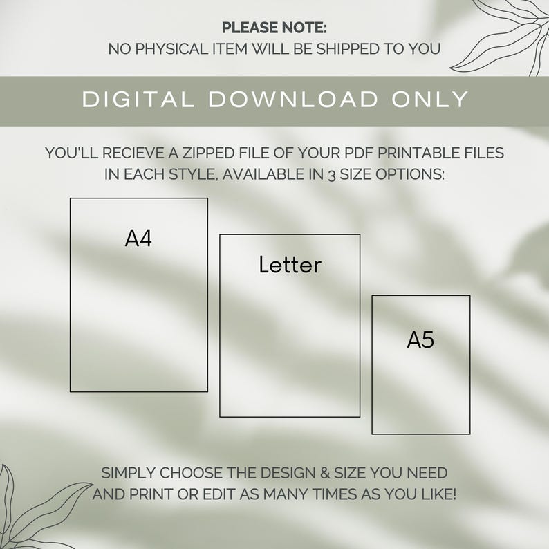 Botanical Cleaning Checklist Bundle: Daily, Weekly, Monthly Schedules ...