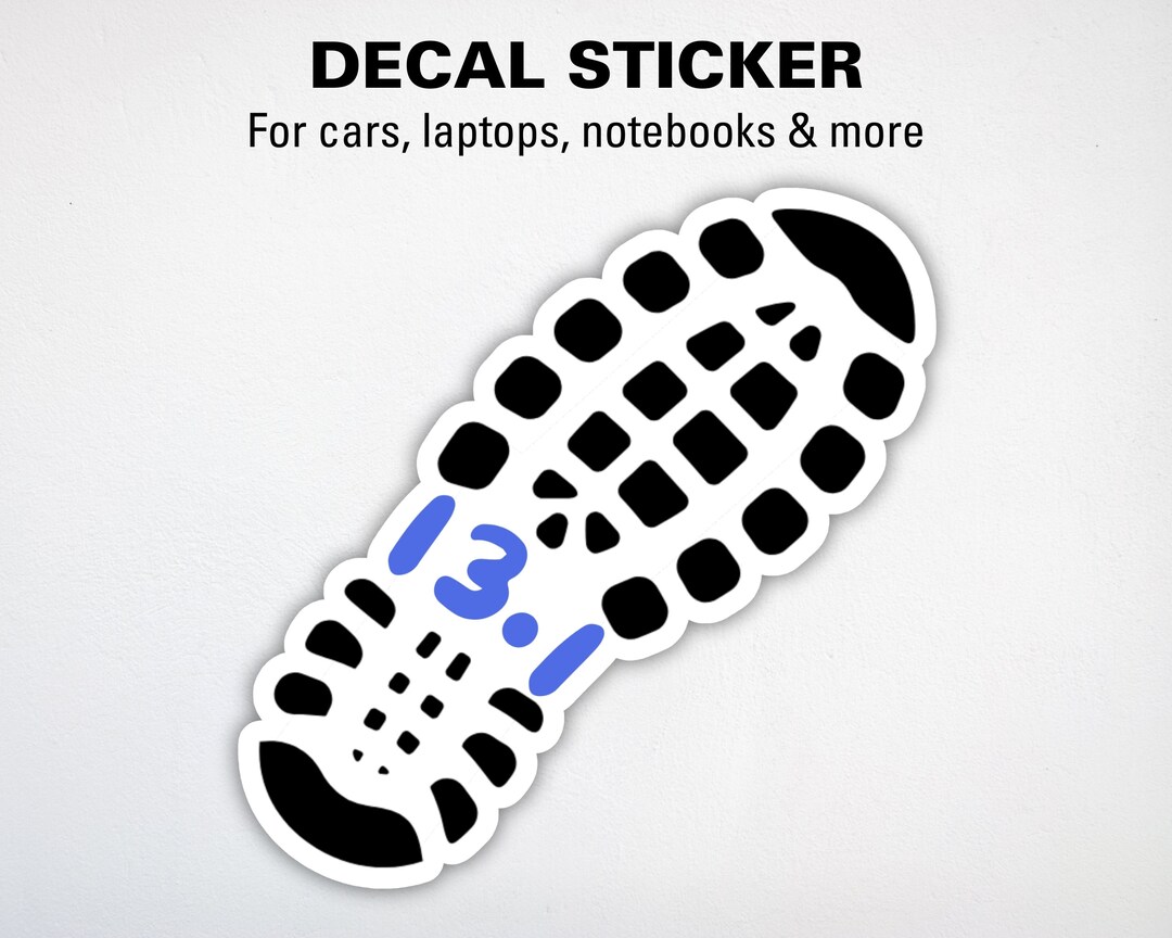 13.1 Car Decal, Half Marathon Car Decal, 13.1 Bumper Sticker, 13.1 ...