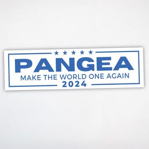 Pangea Bumper Sticker, Geology Bumper Sticker, Reunite Pangea, Bumper ...