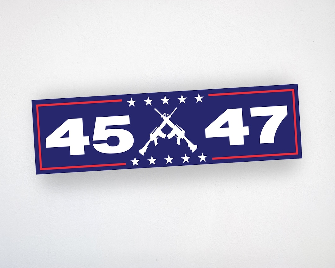 47 Bumper Sticker, 2A Car Decal, Defend Democracy Bumper Sticker ...