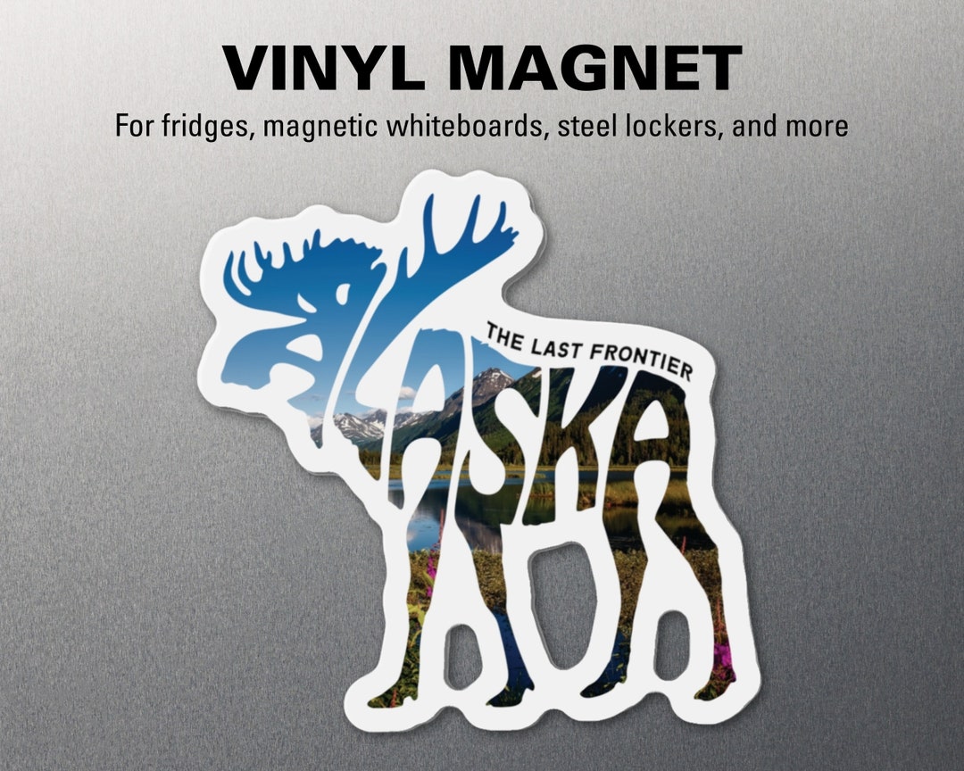 Alaska Magnet, Alaska Decor, Alaska Cruise Magnet, Alaska Moose Magnet ...