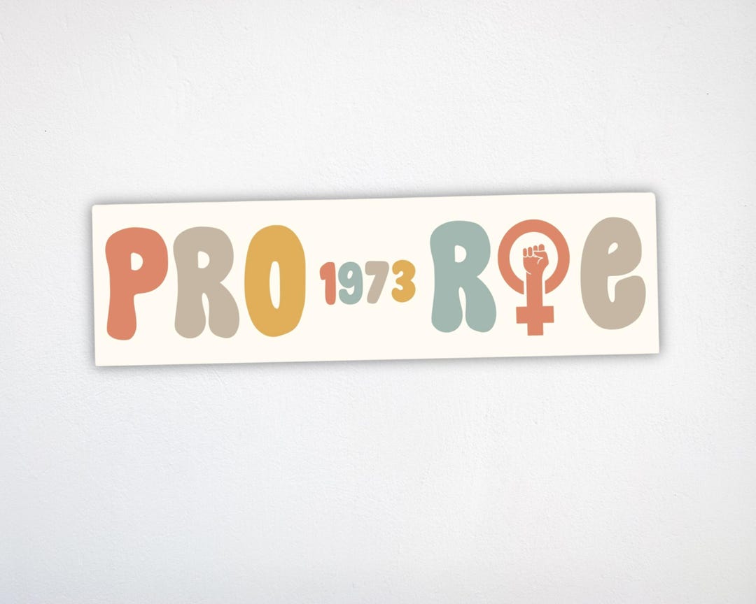 Retro Pro Roe 1973 Bumper Sticker, Bumper Stickers Roe the Vote, Defend ...