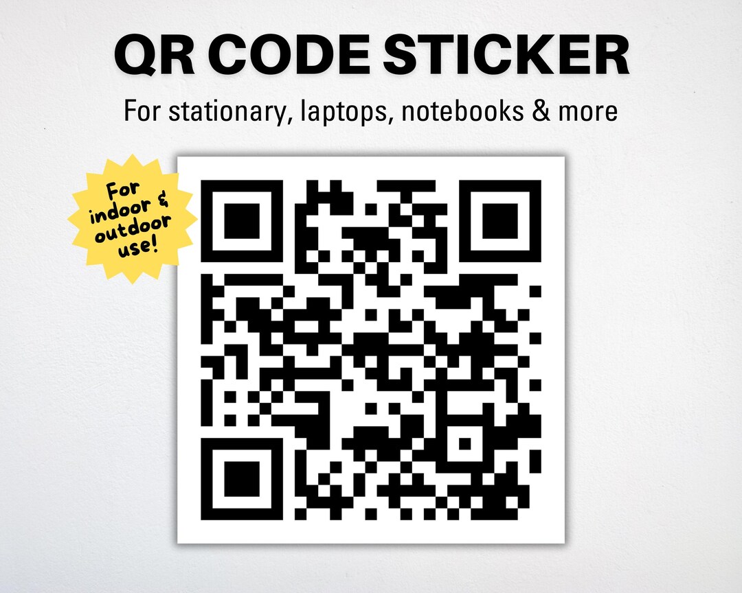 QR Code Stickers, Scannable QR Code, Custom QR Code, Waterproof Sticker ...