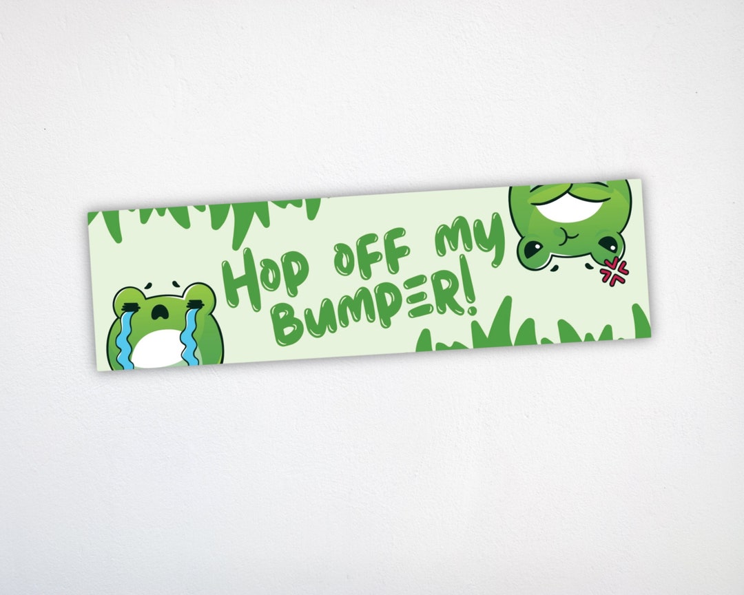 Bumper Sticker Frog, Back off Bumper Sticker, Nature Lover Bumper ...