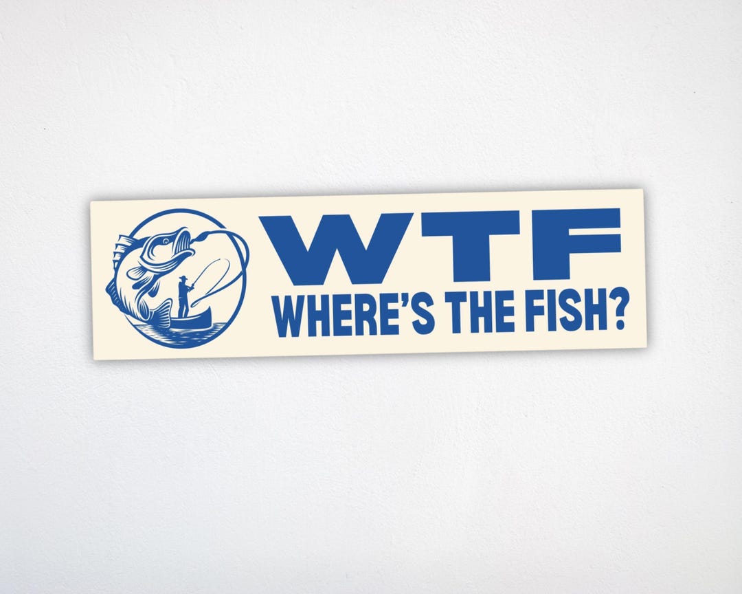 Fish Bumper Sticker, Environmental Bumper Sticker, Funny Fish Sticker ...