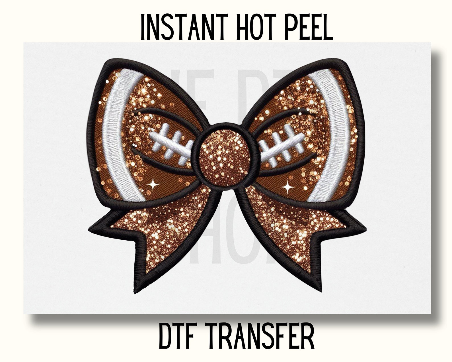 Football Bow DTF, Football DTF Transfer, Football DTF Transfer Ready to ...