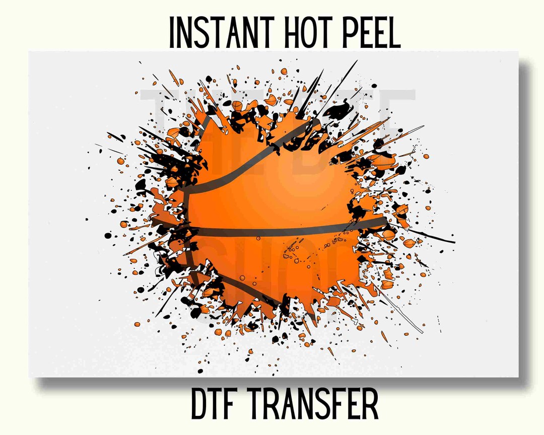Uv Dtf Sticker Basketball Paint Splatter DTF, Cute Basketball DTF ...