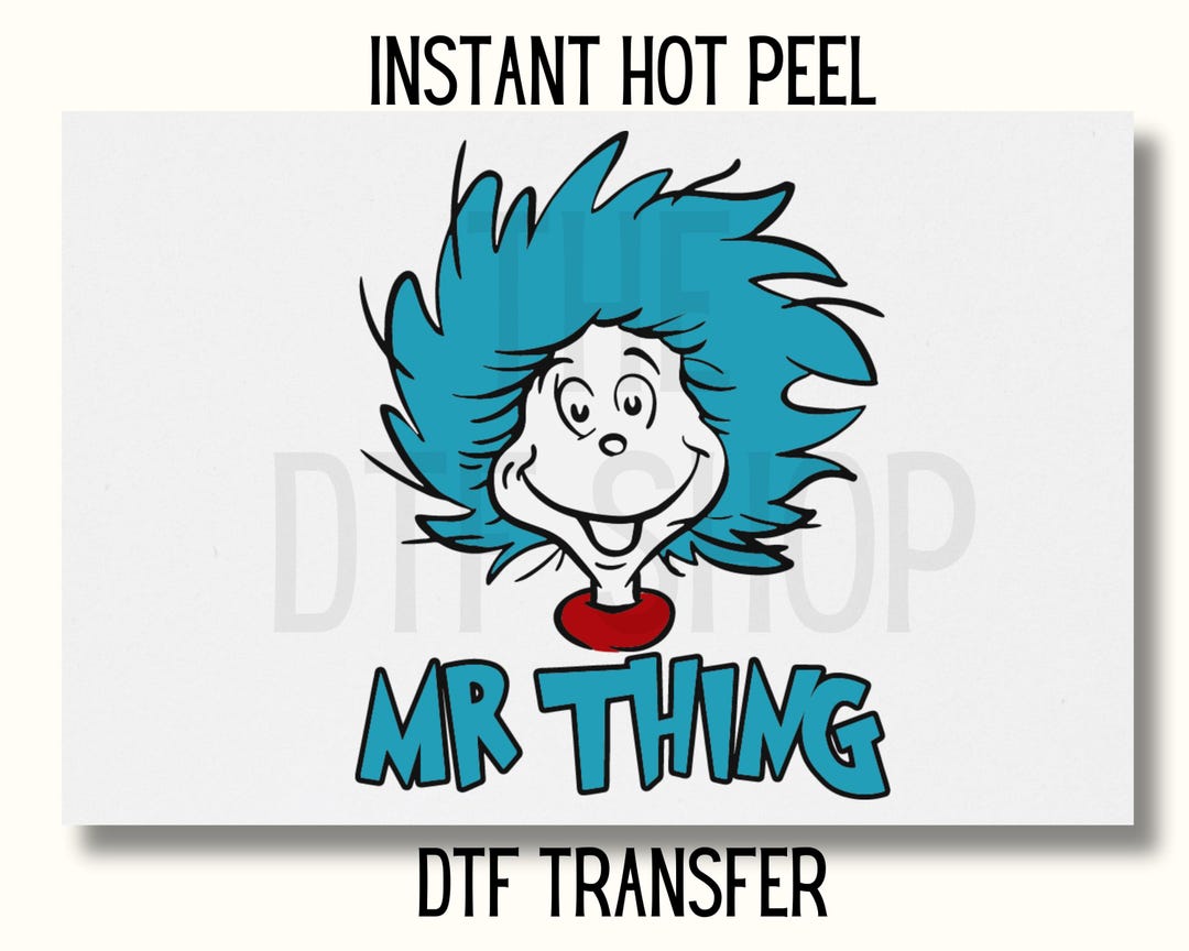 Dtf Transfer Boy Dr Seuss Dtf Transfer, Mr Thing Dr Seuss DTF Transfer ...