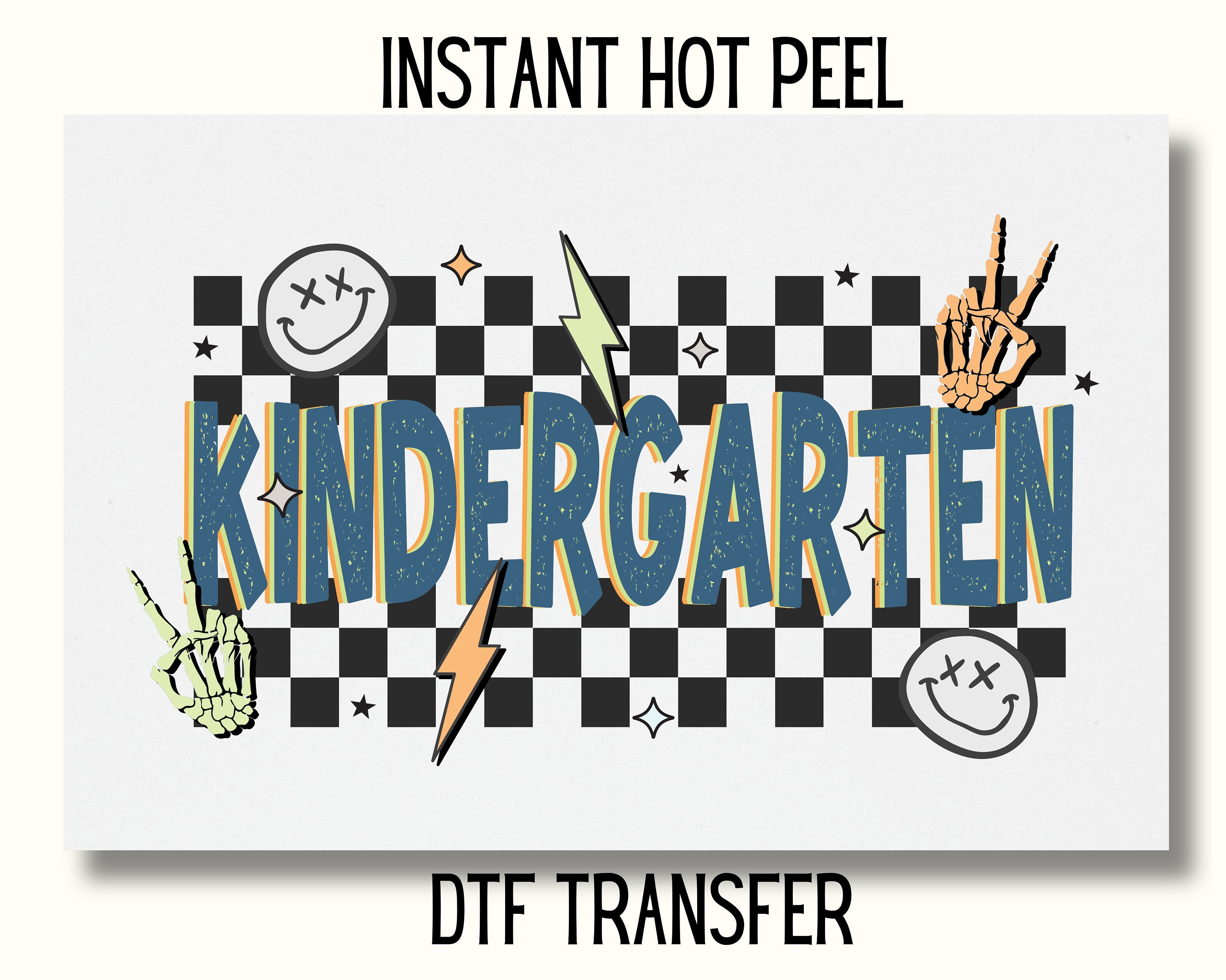 Kindergarten DTF Transfer, School DTF Transfer Ready to Press, Back to ...