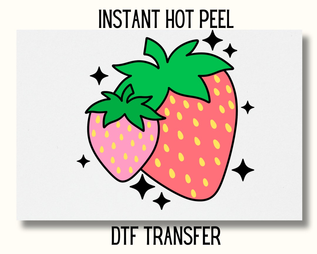 Uv Dtf Sticker Strawberry DTF Transfer, Checkered Dtf Transfer Ready to ...