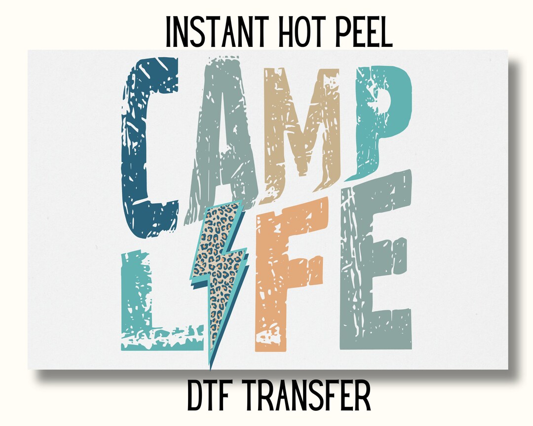 Camp Life DTF Transfer, Summer Dtf Transfer Ready to Press, Hot Peel ...
